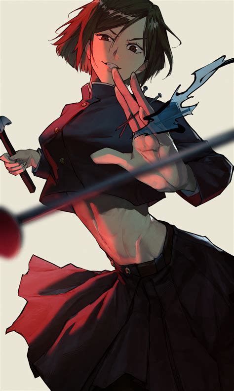 Kugisaki Nobara Female Muscle Art Jujutsu Kaisen Ao