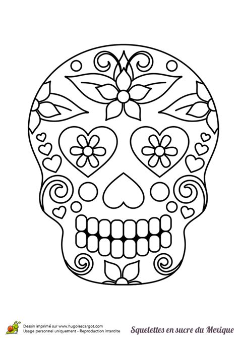 Tête de mort Coloriage tête de mort Coloriage halloween a imprimer