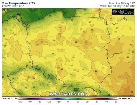 Prognoza pogody na wtorek 30 maja 2023 Mnóstwo słońca i coraz wyższe