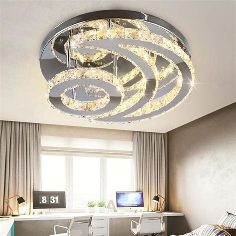 Tavan Işık Armatürleri Led Kristal Avize Modern Kolye Işıkları Oturma