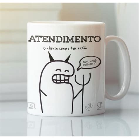 Caneca Profissão Atendimento Flork Escorrega o Preço