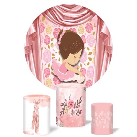 Kit Painel Redondo Capas De Cilindro Bailarina