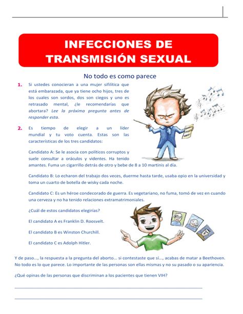 Infecciones De Transmisi N Sexual Para Sexto Grado De Primaria