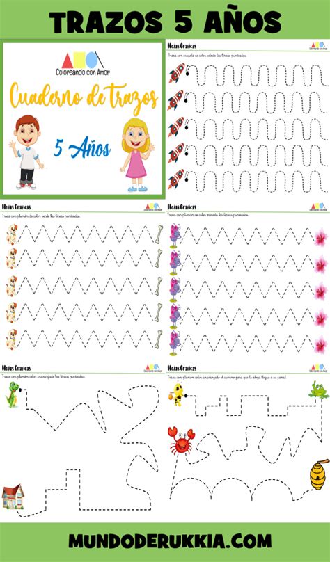 Cuaderno de Trazos 5 años Mundo de Rukkia