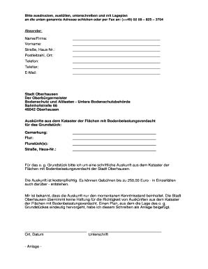 Ausfüllbar Online oberhausen Bitte ausdrucken ausfllen unterschreiben