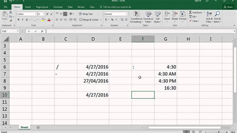 Microsoft Excel Basic Course Entering Date And Time In Excel