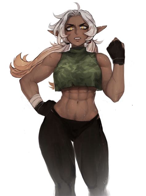 Buff Dark Skin Elf Skins Characters Black Anime Characters Dnd Characters Fantasy Characters