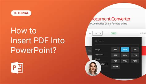 how to insert a pdf into powerpoint tutorial