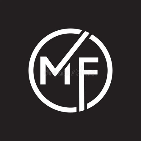 MF Letter Logo Design On Black Background MF Creative Initials Letter