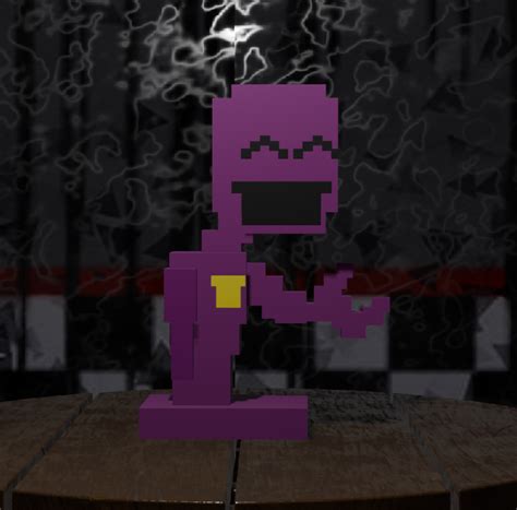 Archivo Stl Fnaf Youtooz Purple Guy Sprite Modelo De Impresi N D