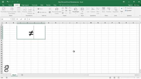 how to type not equal to symbol in excel youtube