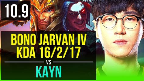 BonO JARVAN IV Vs KAYN JUNGLE KDA 16 2 17 Rank 14 Jarvan IV