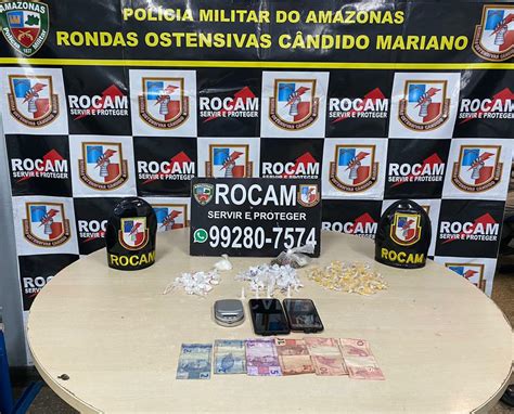 Rocam detém trio por tráfico de drogas na zona Leste de Manaus SSP