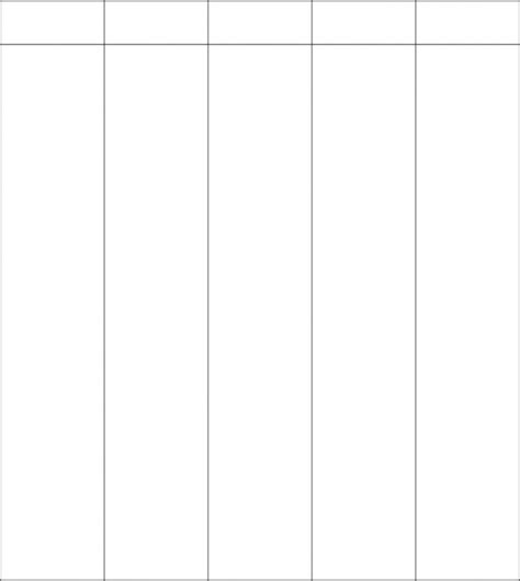 Printable Blank 6 Column Chart Template