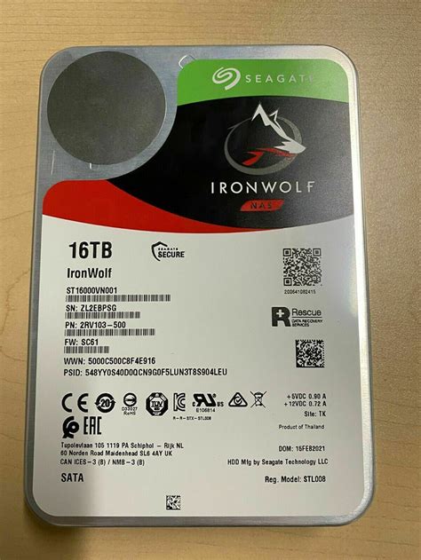 Seagate Iron Wolf Nas 16tb Hard Disk 256MB 7200 Rpm SATA3 0 6GB S Hard