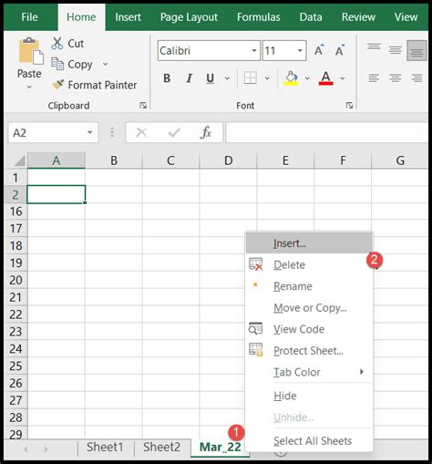 How To Add Or Insert A Worksheet Sheet In Excel Worksheets Library