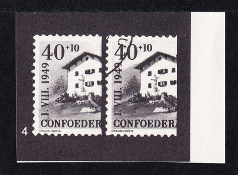 Pro Patria 1949 Komplette Serie Auf PTT Faltblatt Nr 45 Mit Abart
