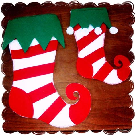 Bota navideña de duende DIY tutorial Botas navideñas de fieltro
