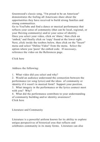 HU 140 Cultural Diversity Unit 5 TemplateCommunity Art An Docx
