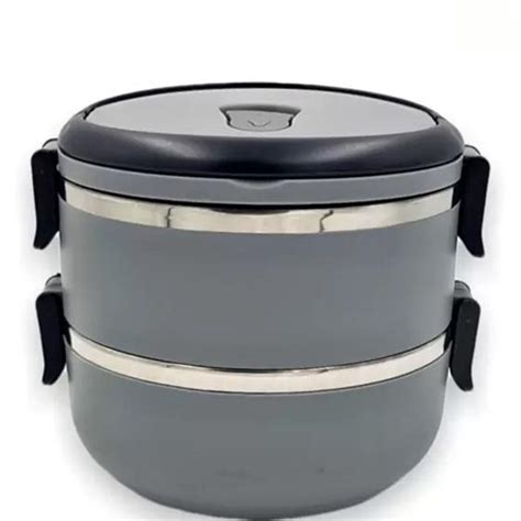 Marmita Dupla Aço Inox Vedação Térmica 2 Compartimentos Box N A