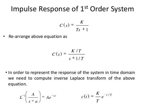 lecture 13 14 time domain analysis of 1st order systems
