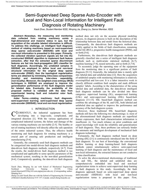 pdf semi supervised deep sparse auto encoder with local and non local information for