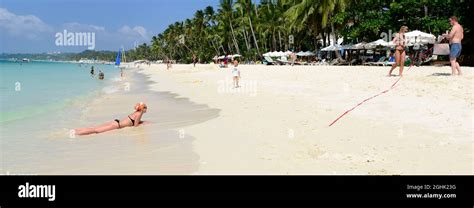 The Beautiful Bulabog Beach In Boracay The Philippines Stock Photo Alamy
