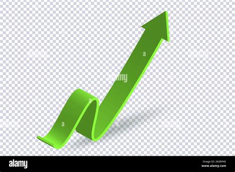 Creciente Flecha verde hacia arriba Signo de gráfico de crecimiento