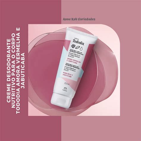 Creme Desodorante Nutritivo Para O Corpo Tododia Amora Vermelha E