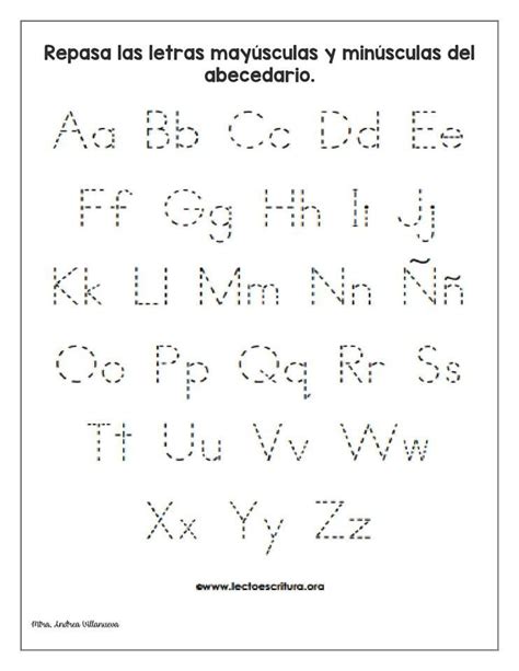 Traza las letras mayúsculas y minúsculas del abecedario Artofit