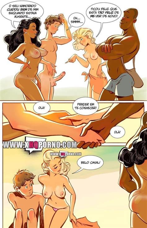 Swing Na Praia De Nudismo Hq Trai O Quadrinhos De Sexo
