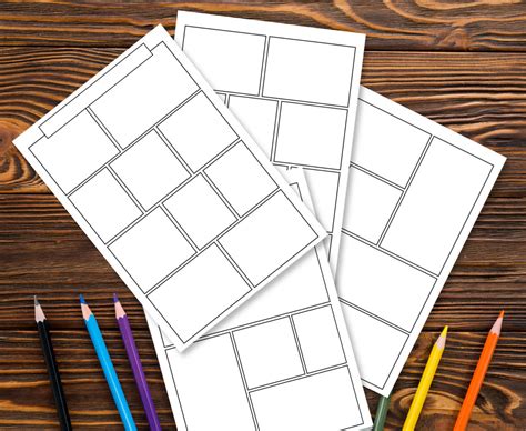 BD A REMPLIR Feuilles à cases vides Occuper Les Enfants