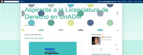 Aspirante a la Licenciatura de Derecho en UnADM Unidad 1 sesión 1