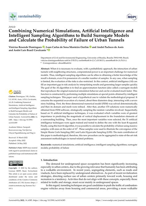 pdf combining numerical simulations artificial intelligence and intelligent sampling