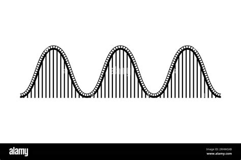 Roller Coaster Vector Icon Ride Park Silhouette Amusement Leisure