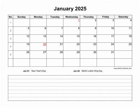 Free Printable Calendar With Notes Jacqueline Jackson