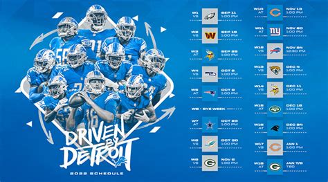 Detroit Lions Schedule Printable Pdf Elly Noelle