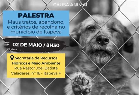 Notícia Palestra sobre maus tratos animais é realizada