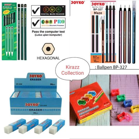 Jual Paket Alat Tulis 4in1Joyko Murah Plastik Kemasan Pulpen Pensil