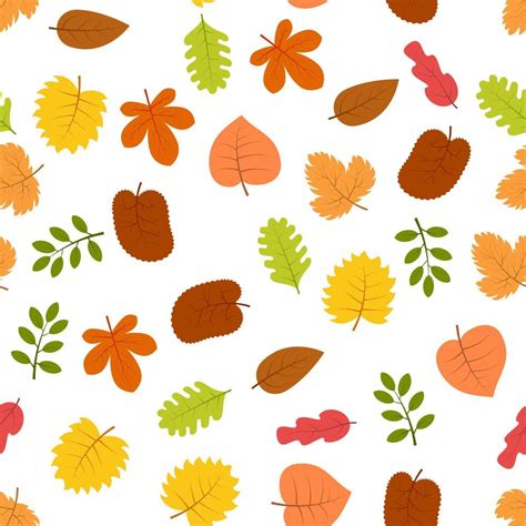 Seamless Pattern With Autumn Leaves Vector Illustration 12757673