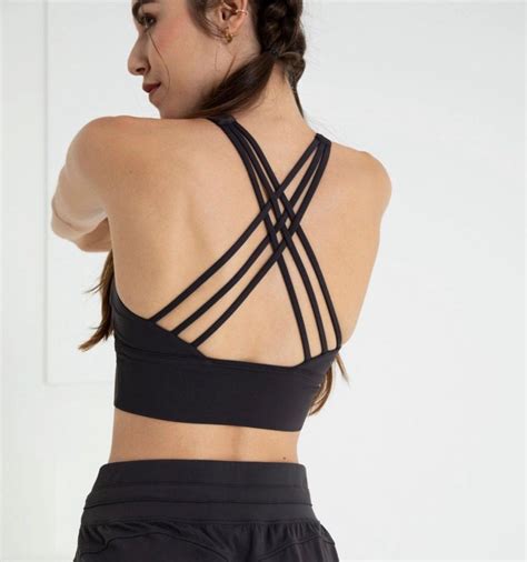Vivre Activewear Strengthen Long Line Bra Obsidian Womens Fashion Activewear On Carousell