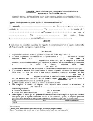 Compilabile Online Unindustria Treviso SCHEMA ISTANZA DI AMMISSIONE