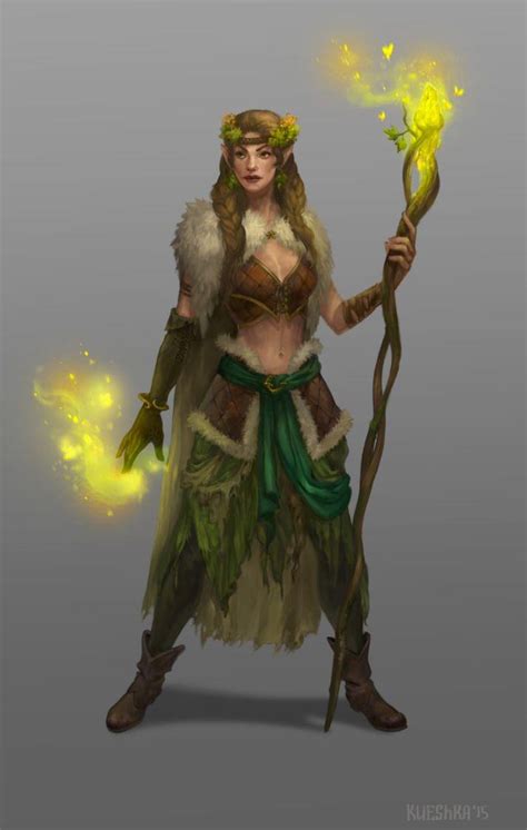 Human Female Druid Art Gabshong