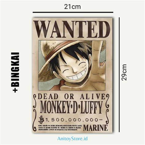Poster Buronan One Piece Brook One Piece Wanted Poster By Wallart The