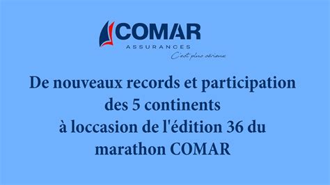 De nouveaux records et participation des 5 continents à loccasion de l