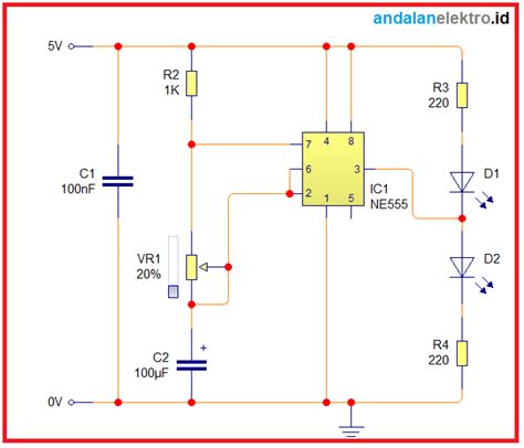 Skema Rangkaian Lampu Running Led Animasi Sederhana Foxify