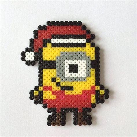 Christmas Minion Hama Beads By Goamigurumis Minion Noel Minion