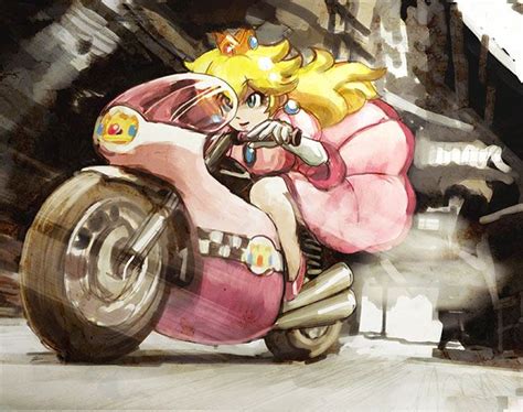 Blue Eyes Crown Hamoto Long Hair Mach Bike Mario Kart Motor Vehicle