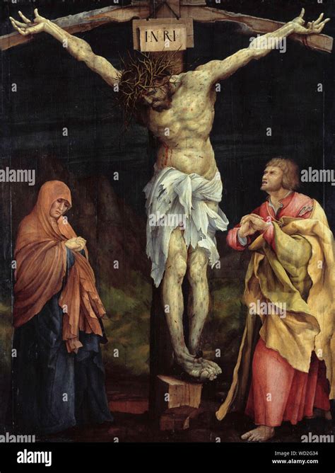 The Crucifixion of Christ Mathias Grünewald circa 1523 Stock Photo