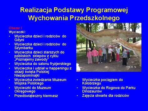 Realizacja Podstawy Programowej Wychowania Przedszkolnego Cz I Realizacja